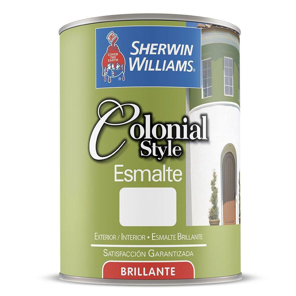 Colonial Style Esmalte Brillante Blanco 1/4 Gal - Sherwin Williams - Cemaco
