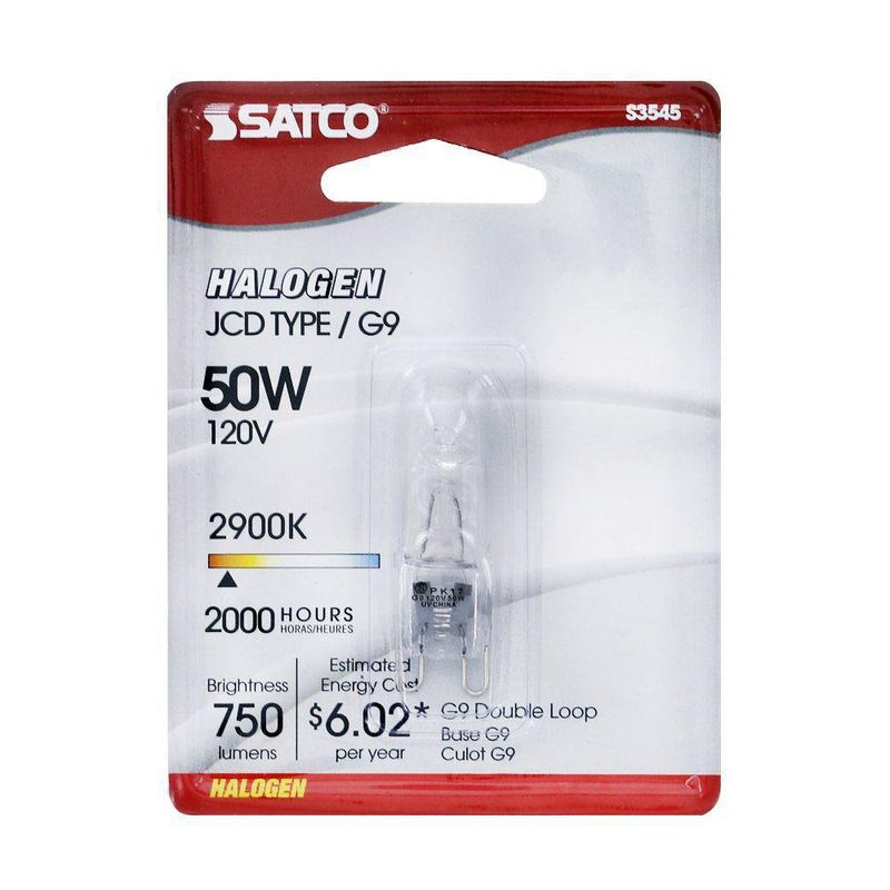 Bombilla Jc-12V Halógena Base G9 De 50 W - Satco - Cemaco
