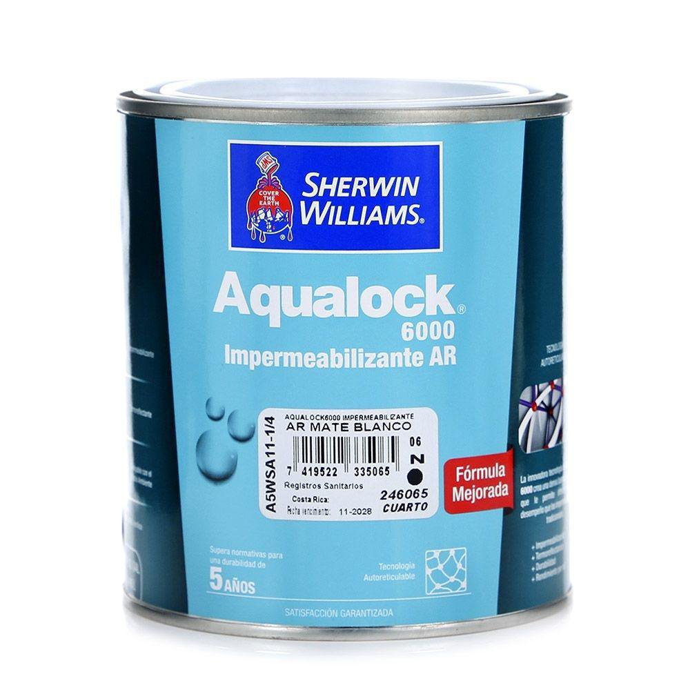 Aqualock Imper 6000 1/4 Gal Blanco - Sherwin Williams - Cemaco