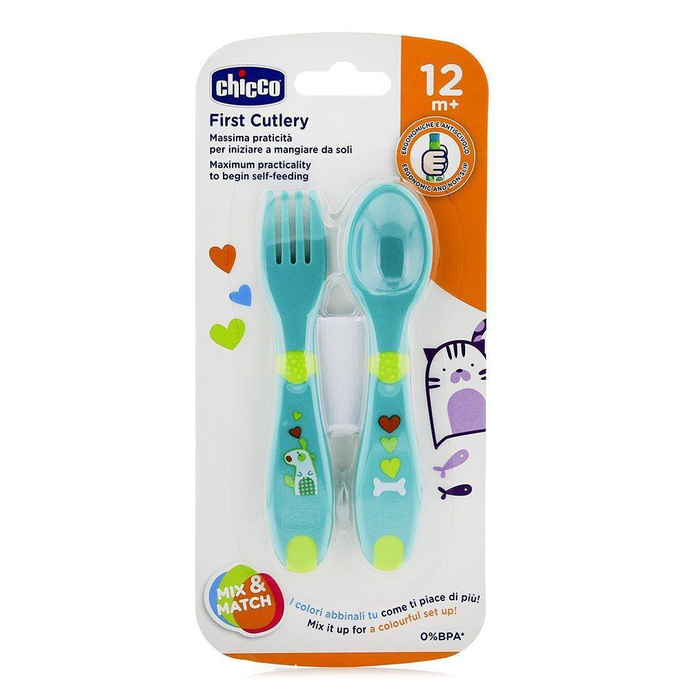 Set De Cubiertos 12M+ Verde - Chicco - Cemaco