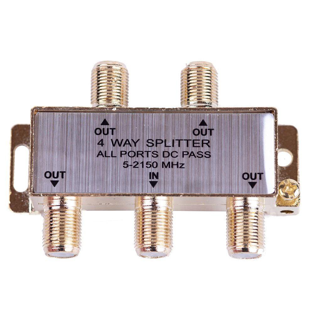 Splitter Coaxial Satelital De 4 Salidas - Monster Cable - Cemaco