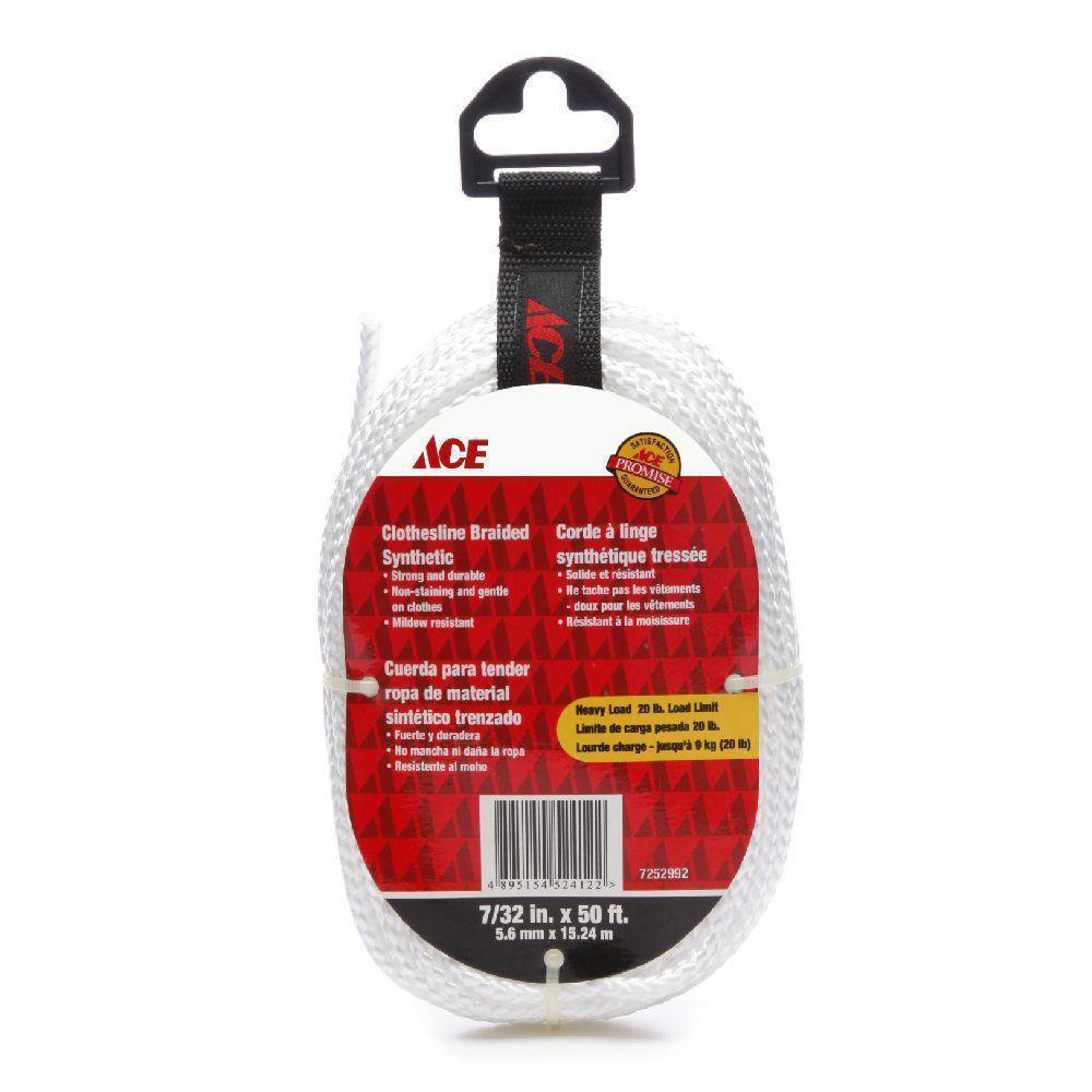 Lazo Nylon 7/32X50 Trenzado Blanco - Ace - Cemaco