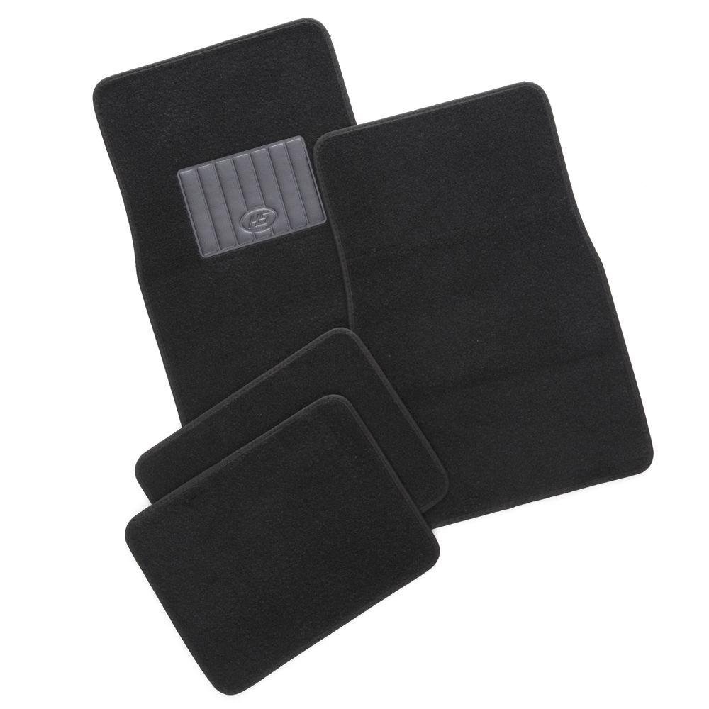Set De Alfombras Felpa Y Hule Para Auto 4 Pzas Negro - Amscan Inc. - Cemaco