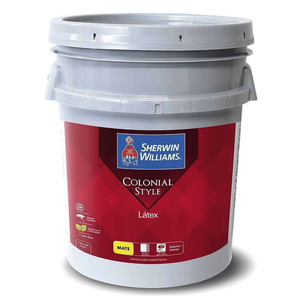 Colonial Café Latte Mate Cubeta De 5 Gal - Sherwin Williams - Cemaco