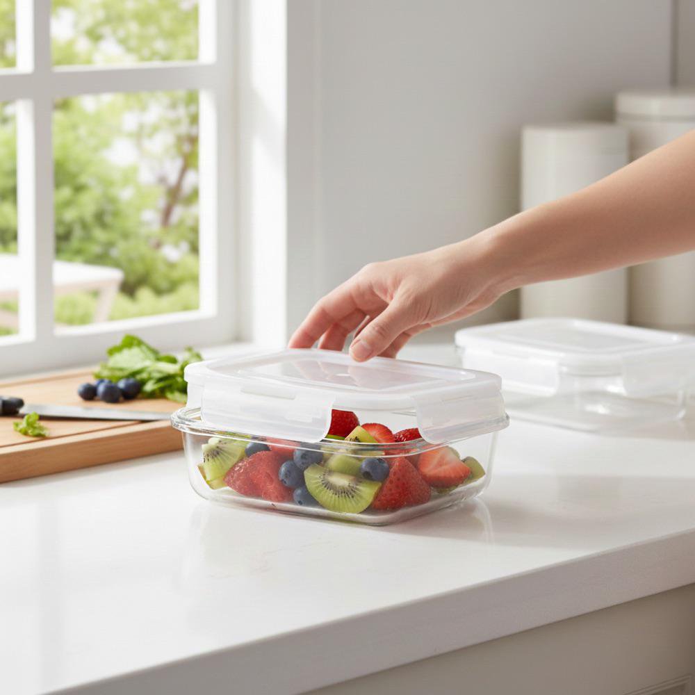 Recipiente Transparente Rectangular de 350 Ml - Cemaco