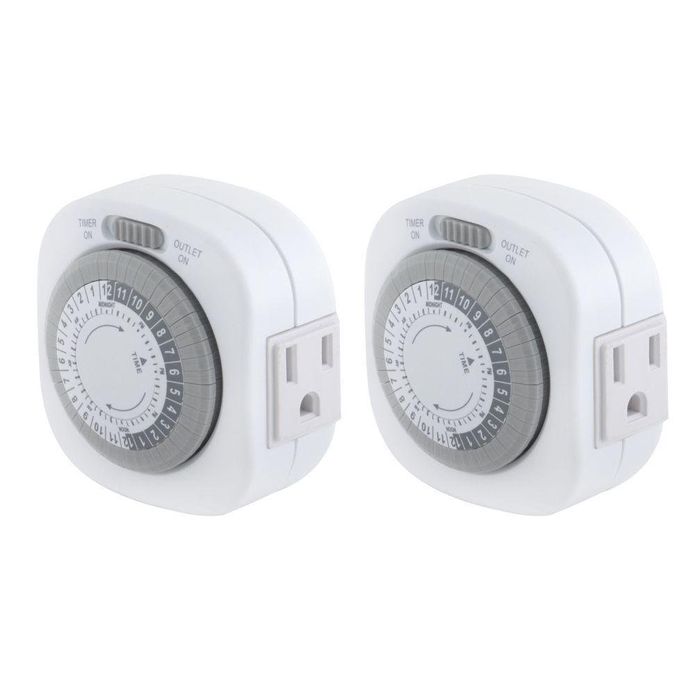 Set 2 Temporizador Análogo 24 Hora - Cemaco