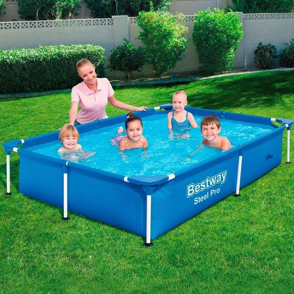 Piscina Rectangular Splash Steel Pro Frame para Jardín y Terraza - Cemaco