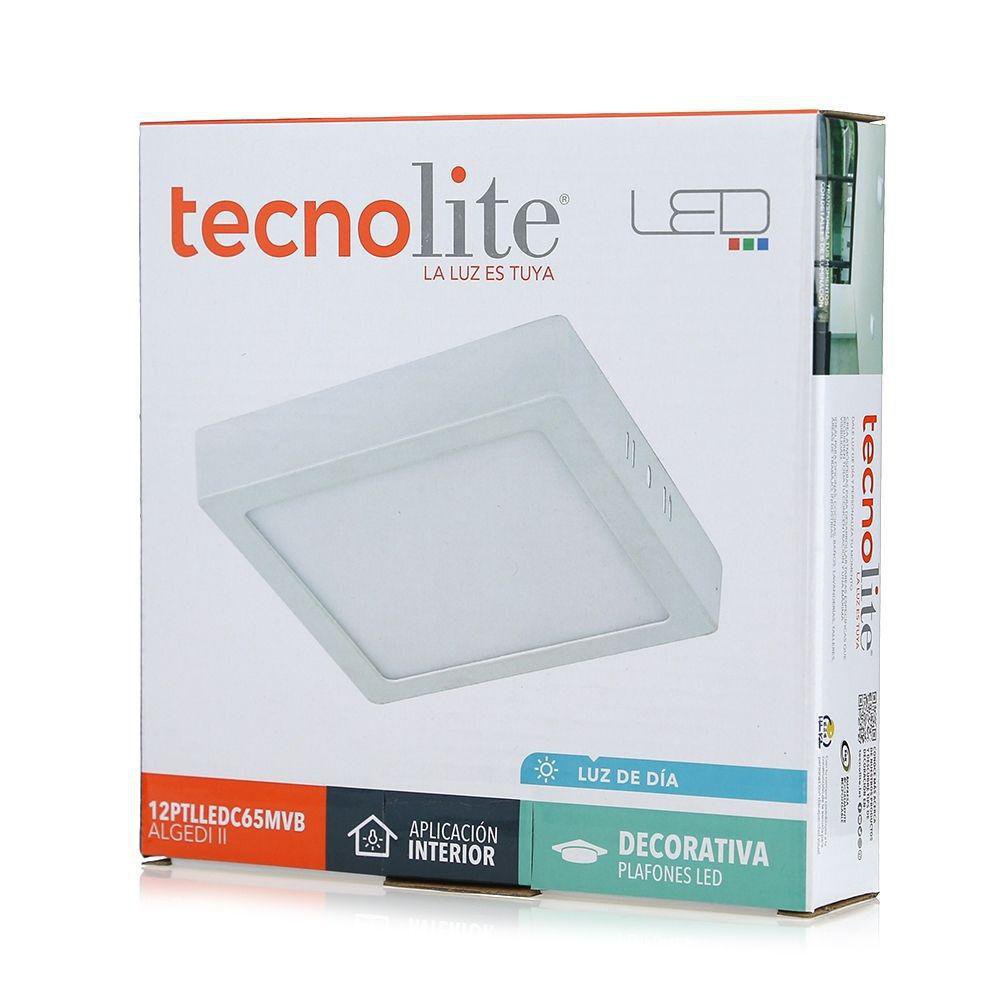 Lámpara Cuadrada Con Bombilla Led De Sobreponer De 12 W - Tecnolite ...