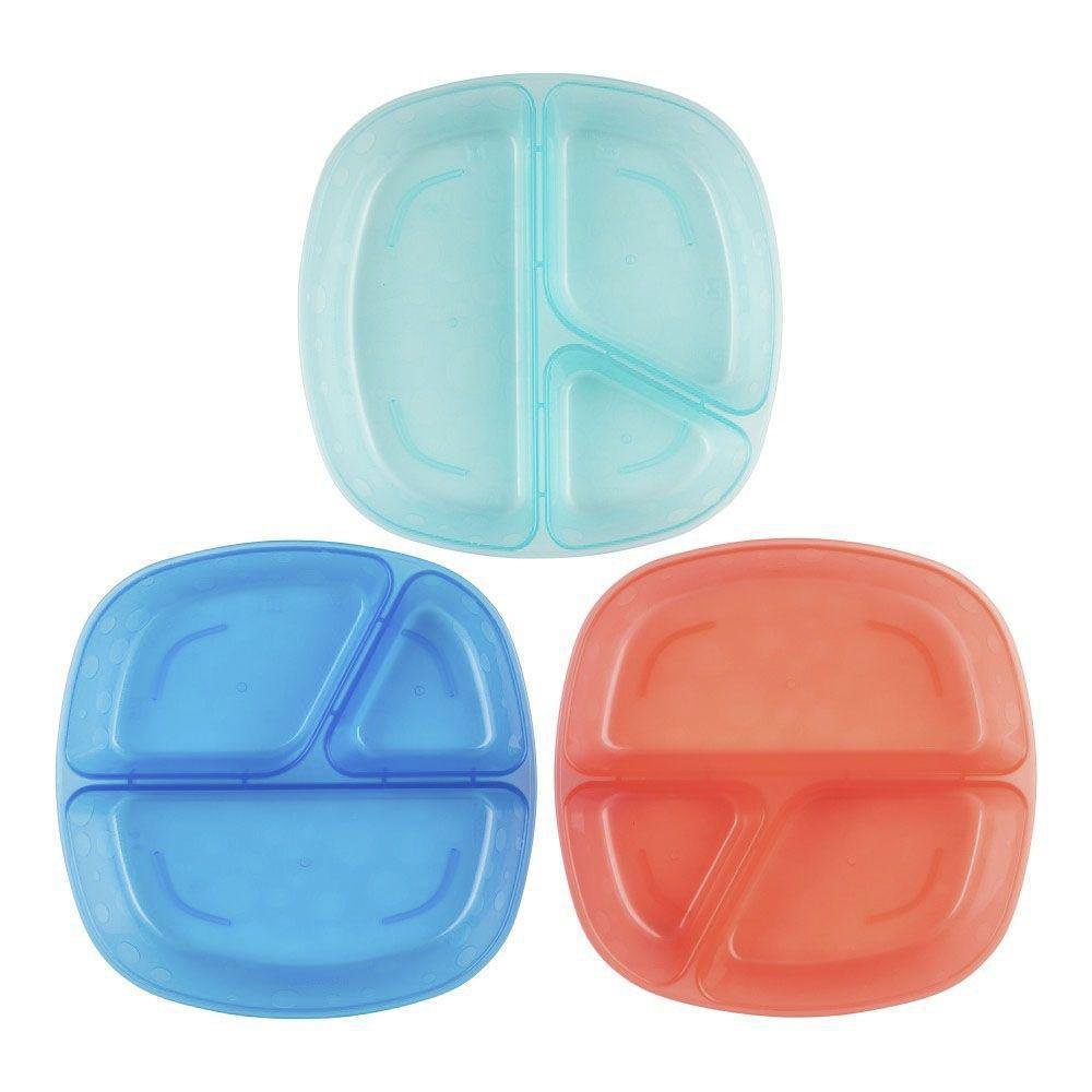 Set Platos Con Divisiones 3 Unidades - Dr. Browns - Cemaco