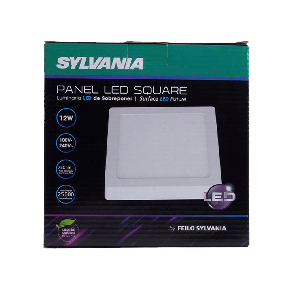 Panel Led Sq 12W Sobreponer 6500K - Sylvania - Cemaco