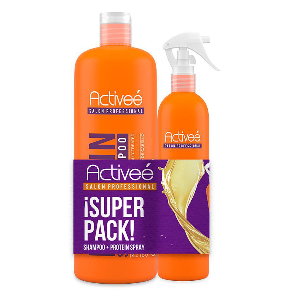 Kit Shampoo Con Keratina + Proteína En Spray - Activeé - Cemaco