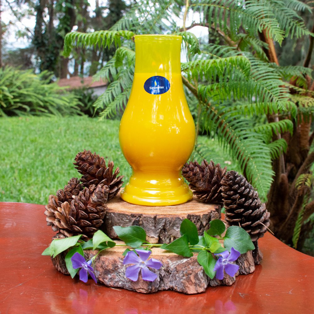 Veladora Kinque Amarilla Aroma Citronela 20.5X9.7 Cm - Sinovelas - Cemaco
