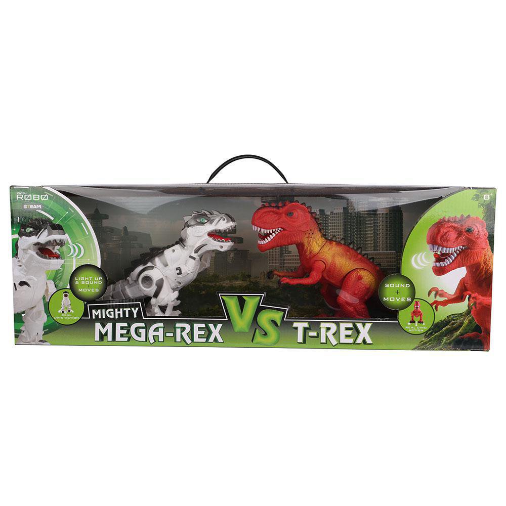 Set De 2 Robots Mighty Mega Rex Y T-Rex - Vivitar - Cemaco