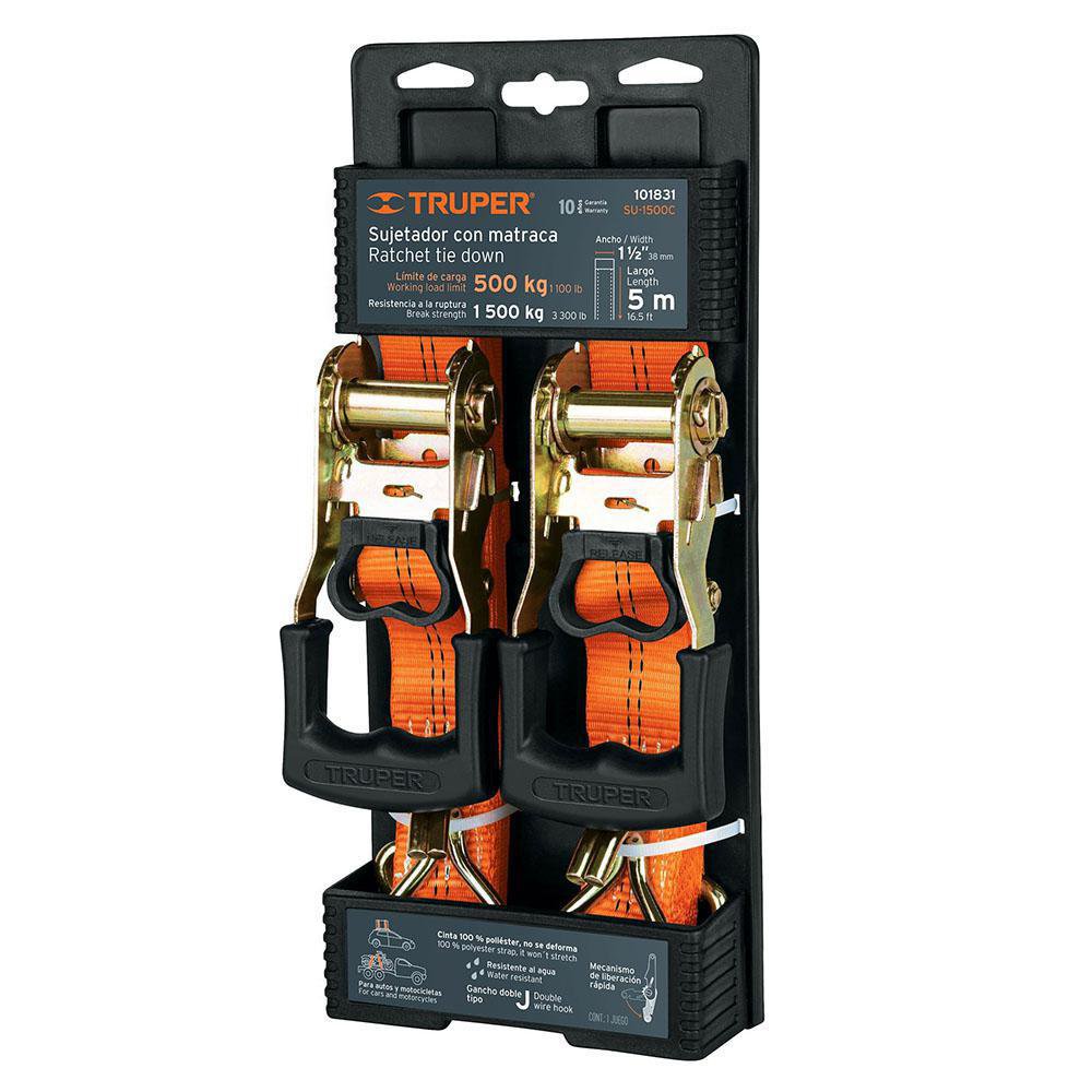 Sujetador De Carga Con Matraca Para 1500 Kg - Truper - Cemaco