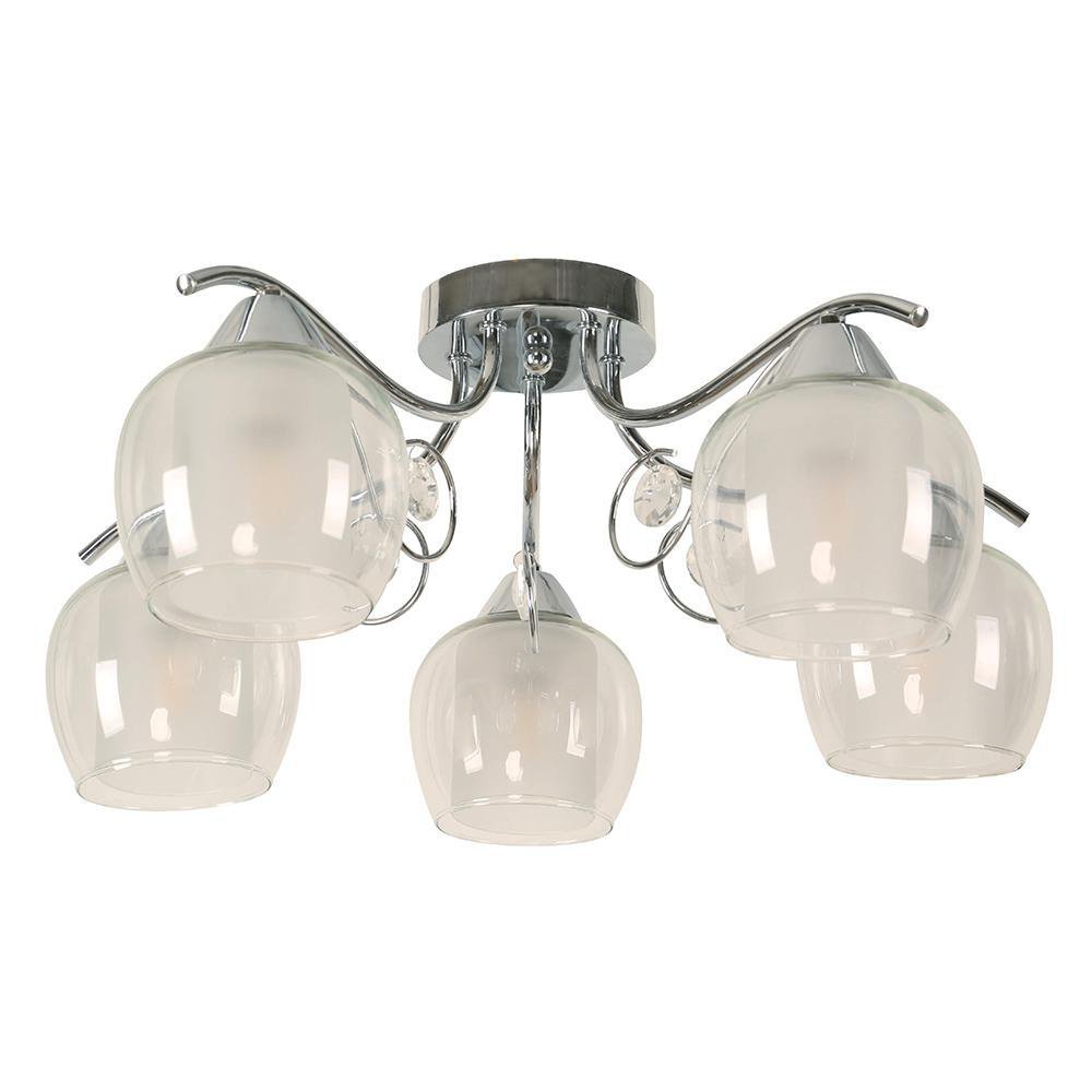 Lámpara De Techo Cromo 5 Luces Base E27 40 W - Z - Cemaco