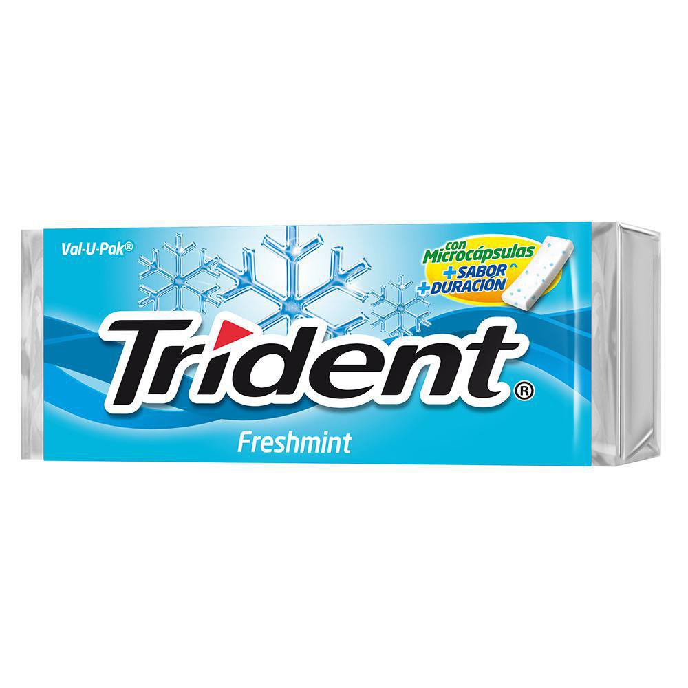 Goma de Mascar Trident Sabor Freshmint sin Azúcar con Microcápsulas ...