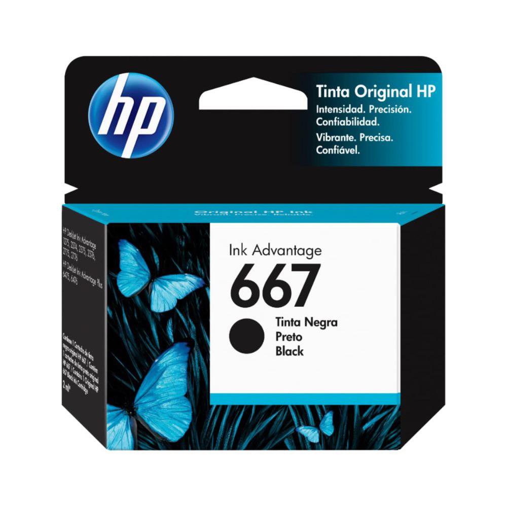Cartucho De Tinta Negra Para Impresora 667 Ink Advantage - Hp - Cemaco