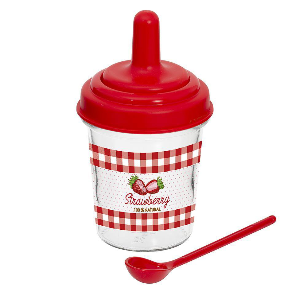 Frasco para Jalea Rojo 10 oz - Cemaco