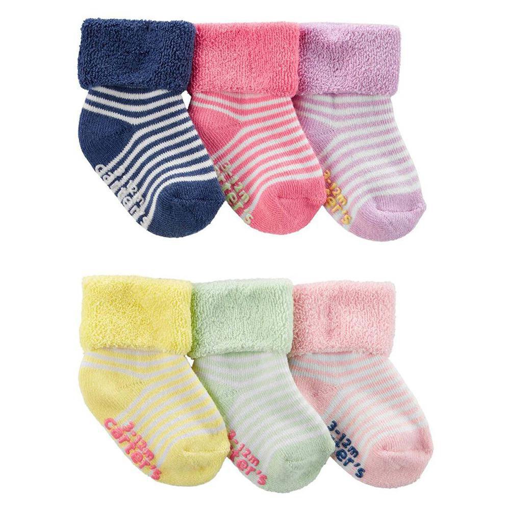 Set De 6 Pares De Calcetas Multicolor - Carter´s Varias Tallas - Cemaco
