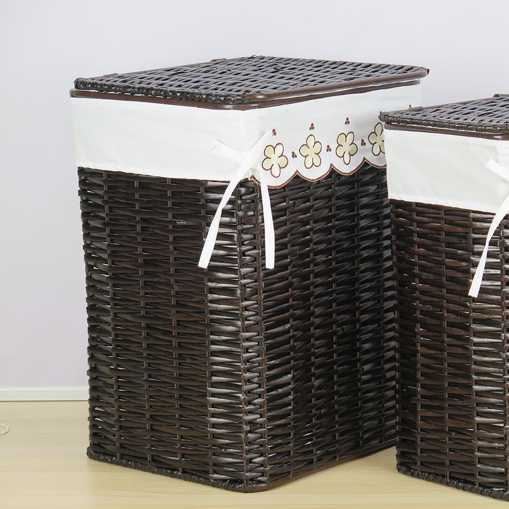 Canasta Rectangular De Mimbre 46X36X58 Cm - Viva - Cemaco