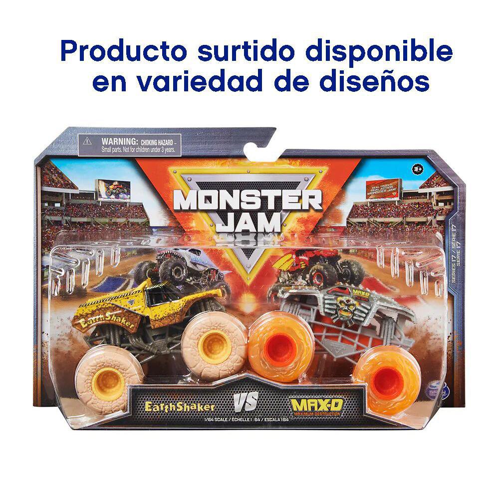 Camiones Monster Jam Pack X2 Escala 1:64 S3 - Cemaco