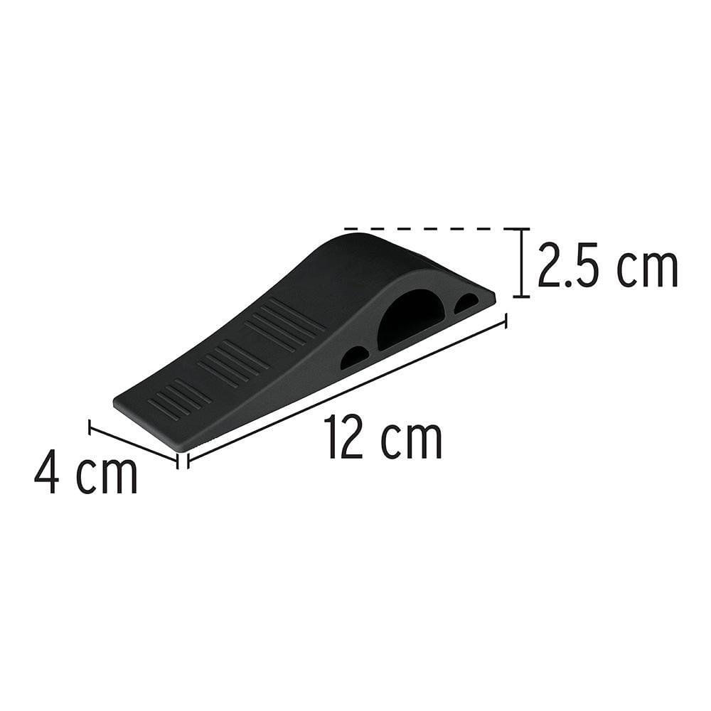 Tope Plástico Para Puerta Negro 12 Cm - Hermex - Cemaco