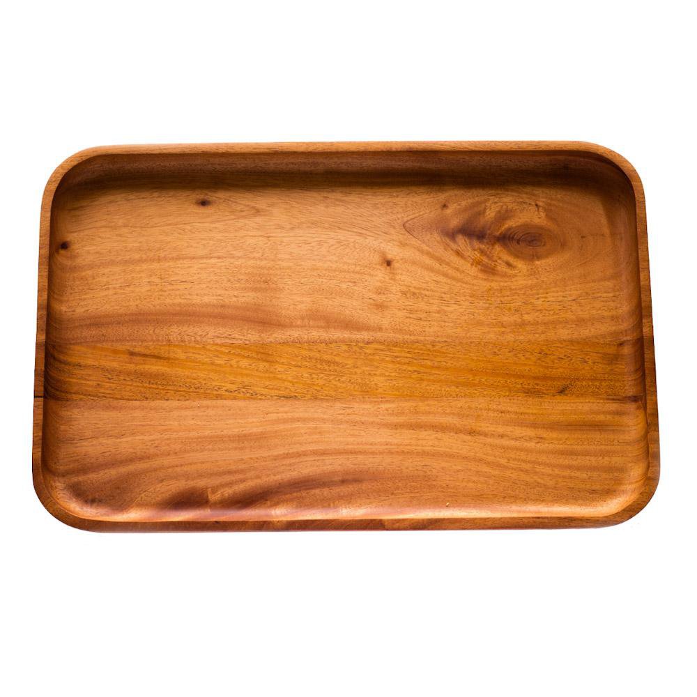 Azafate Rectangular De Madera Caoba 43X28X3 Cm - Kikotem - Cemaco