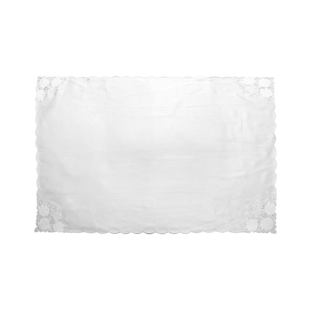 Mantel Rectangular Blanco Con Flores 152 X 213 Cm - Viva - Cemaco