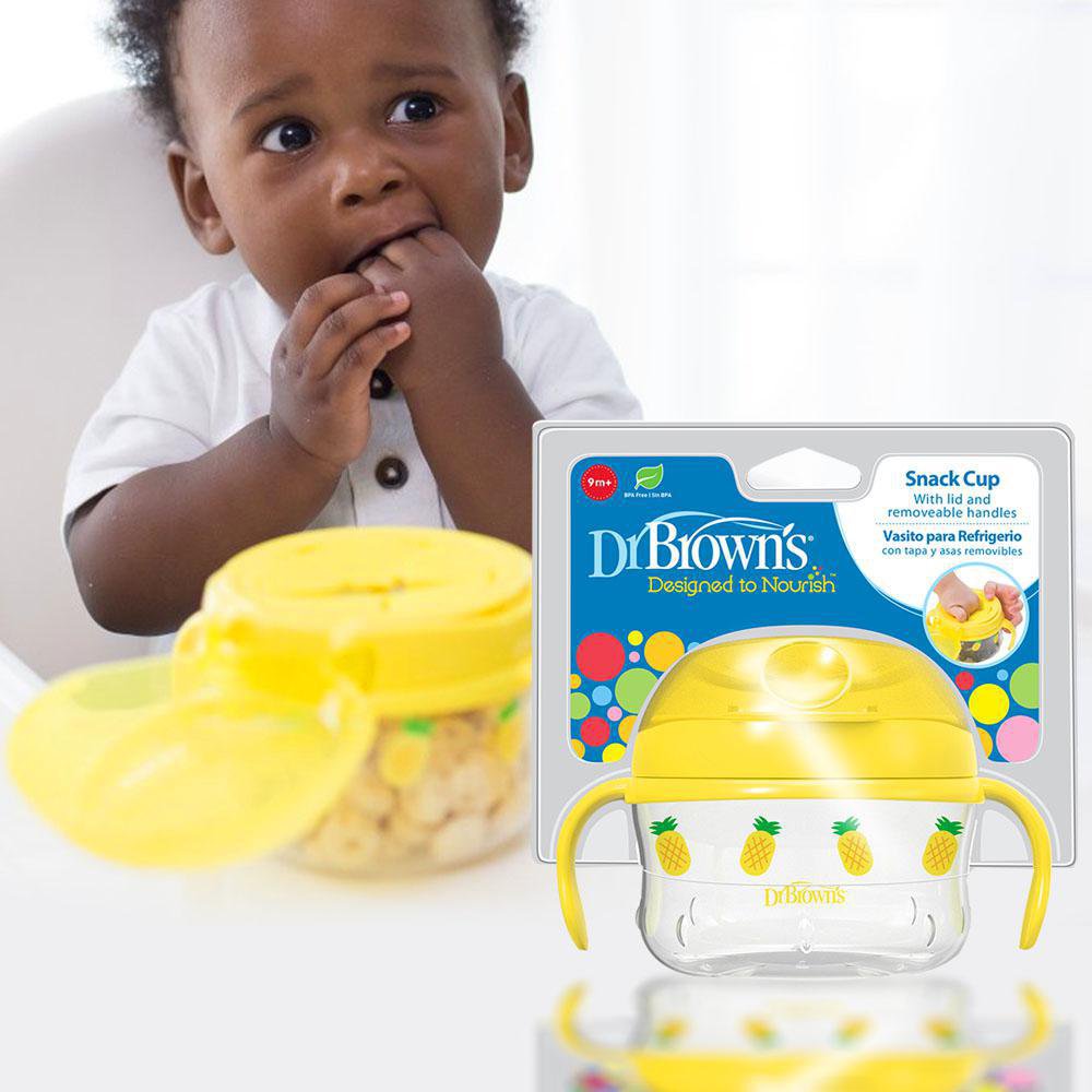 Vasito Para Snacks Con Tapa Y Asas Removibles Amarillo - Dr. Browns ...