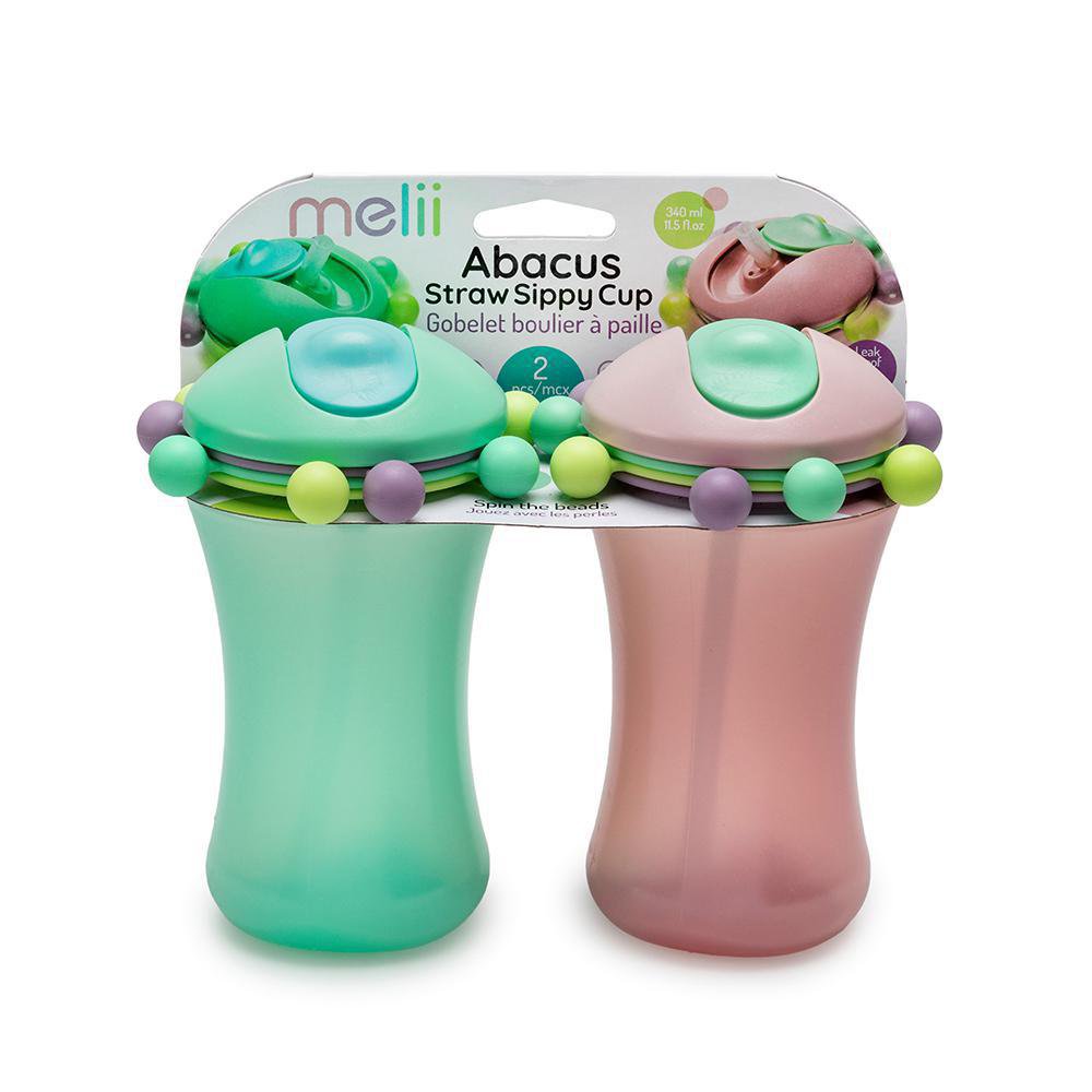 Set De Vasos Entrenadores Azul Y Rosado 340 Ml 2 Pzas - Melli Baby - Cemaco