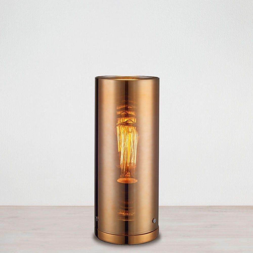 Lámpara de Mesa Cilíndrica Cobre 1 Luz 60 W - Cemaco