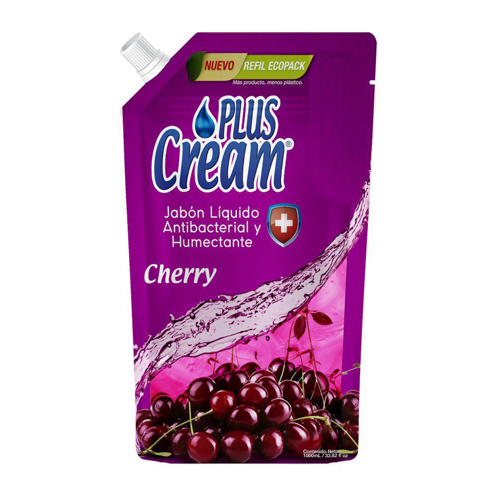 Jabón Líquido Cherry Dp De 1 Lt - Plus Cream - Cemaco