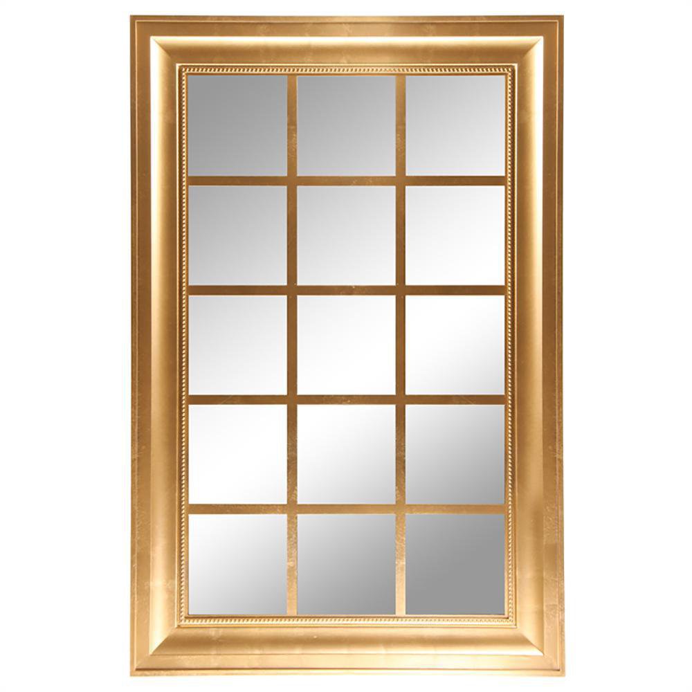 Espejo Dorado Decorativo Diseño Ventanal 60 x 90 Cm - Viva - Cemaco