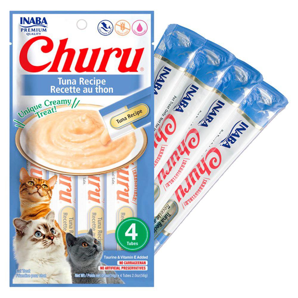 Snack Para Gatos Churu 4 Tubos - Inaba - Cemaco