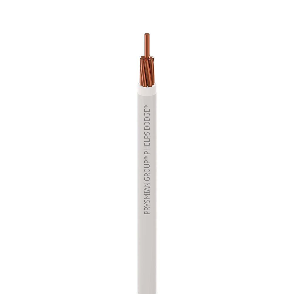 Cable De Cobre Blanco Ecoplus THWN 6 Awg - Phelps Dodge - Cemaco