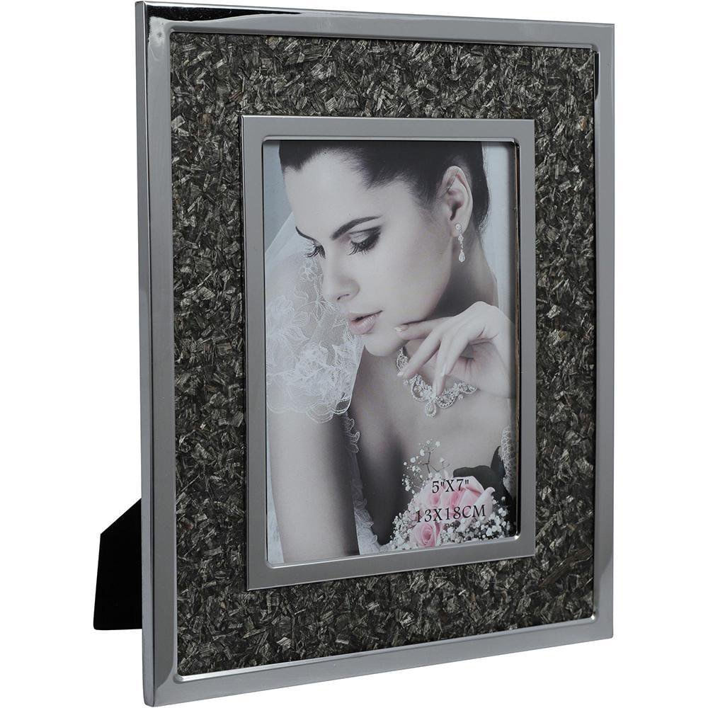 Marco Para Foto Borde Plateado 5x7 Plg - Concepts - Cemaco