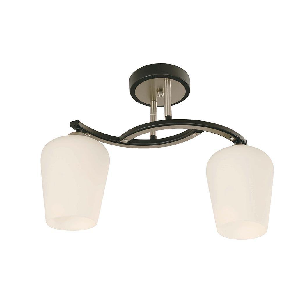 Set de 2 Lámparas de Techo Negro con Dorado 2 y 3 Luces 60 W - Cemaco