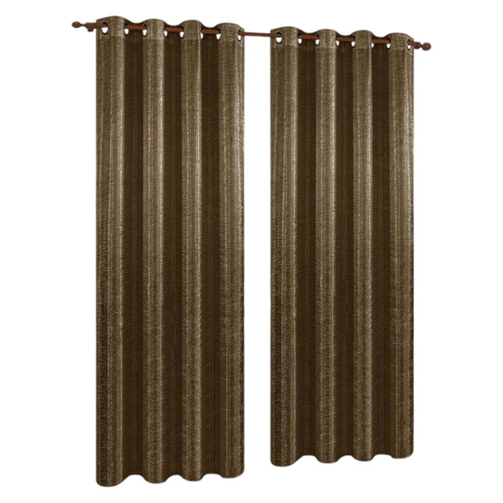 Cortina Color Café Diseño Corrugado De 135X240 Cm - Viva - Cemaco