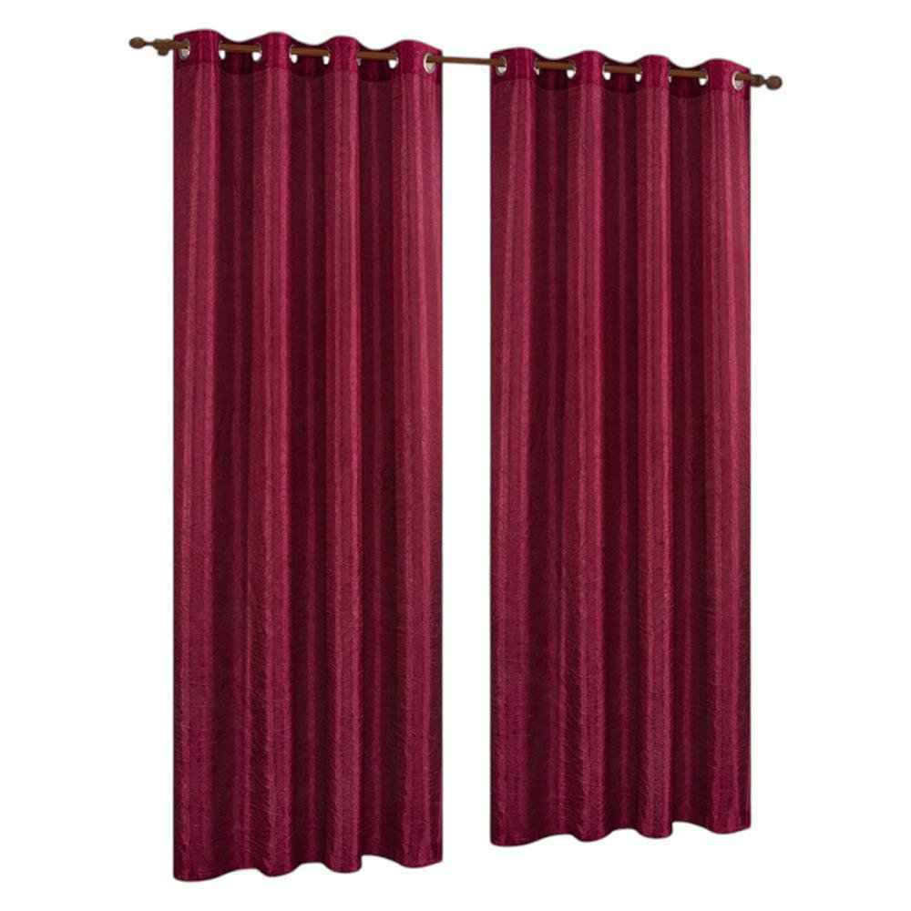 Cortina Color Corinto Diseño Corrugado De 135X240 Cm - Viva - Cemaco