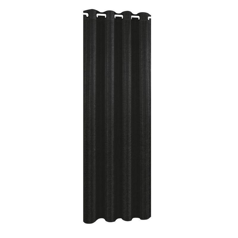 Cortina Color Negro Diseño Corrugado De 135X240 Cm - Viva - Cemaco