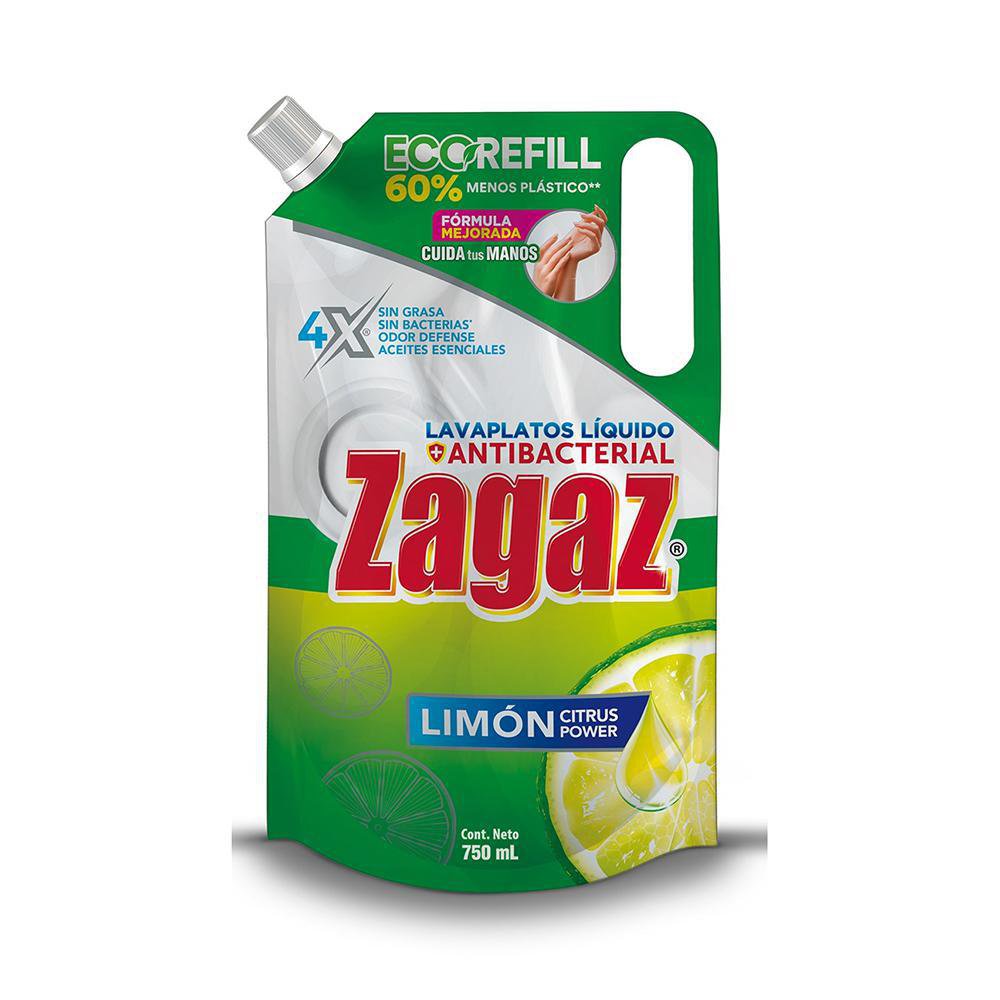 Jabón Lavaplatos Líquido Limón Citrus Power De 750 Ml - Zagaz - Cemaco