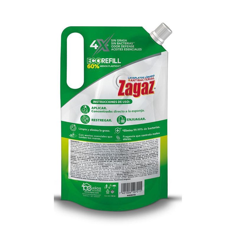 Jabón Lavaplatos Líquido Limón Citrus Power De 750 Ml - Zagaz - Cemaco