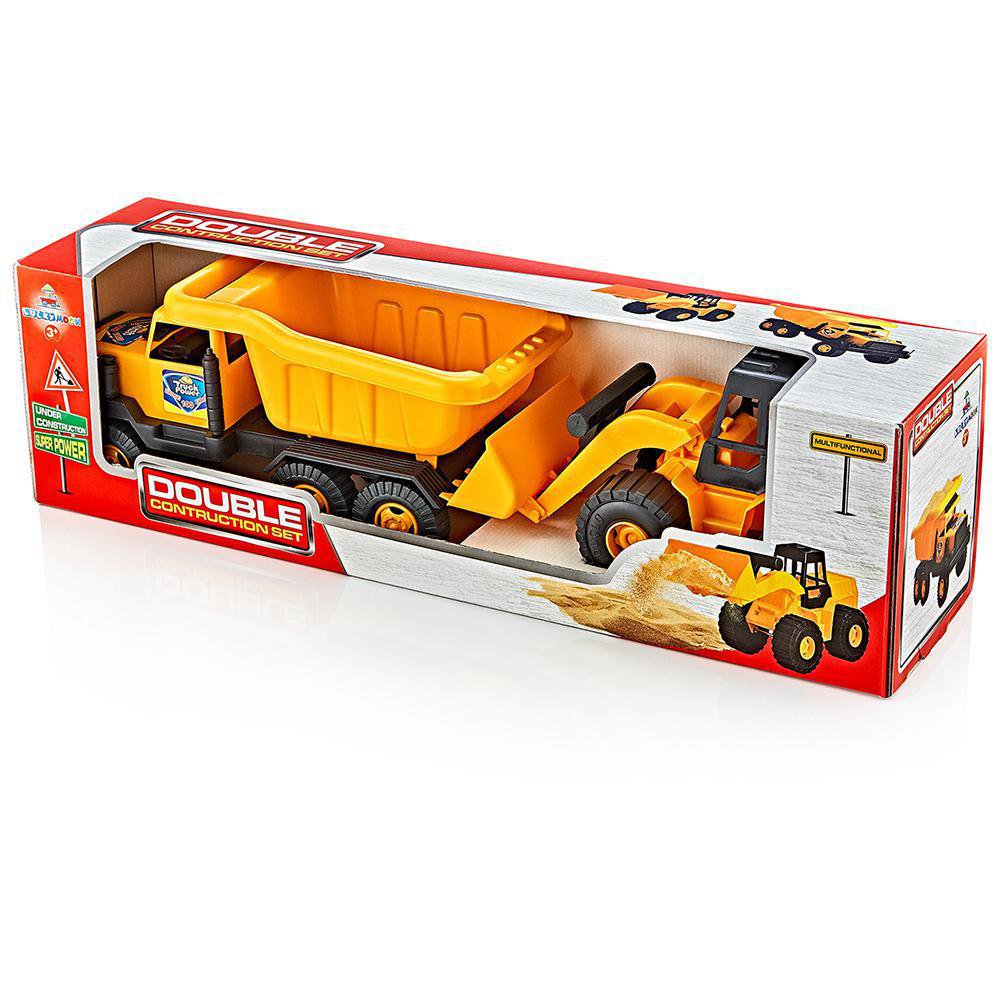 Set Doble Máquina Y Camión De Construcción - Ground Machines - Cemaco