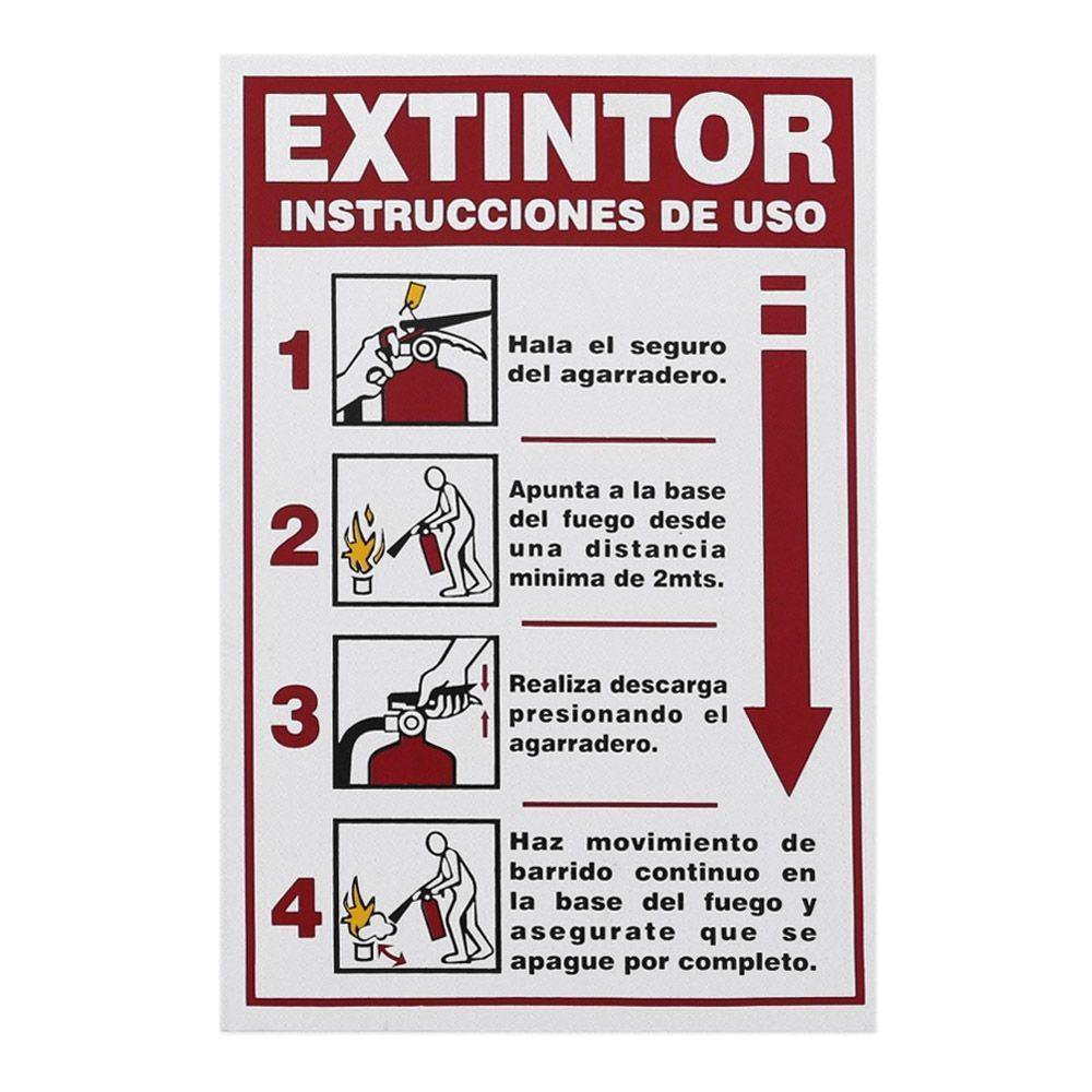 Rótulo Extintor Instrucciones De Uso - Cemaco
