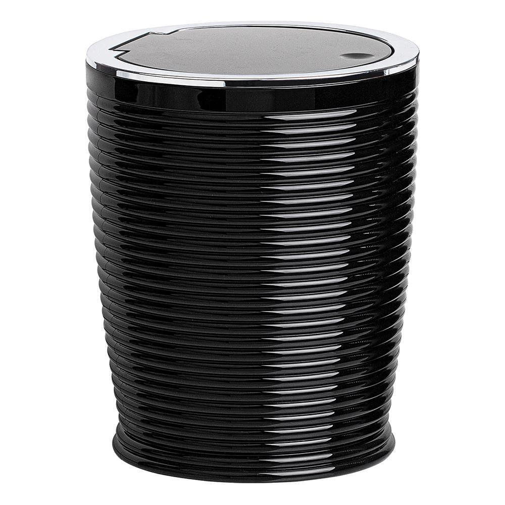 Basurero Elegance Negro Cromado 5 L - Cemaco
