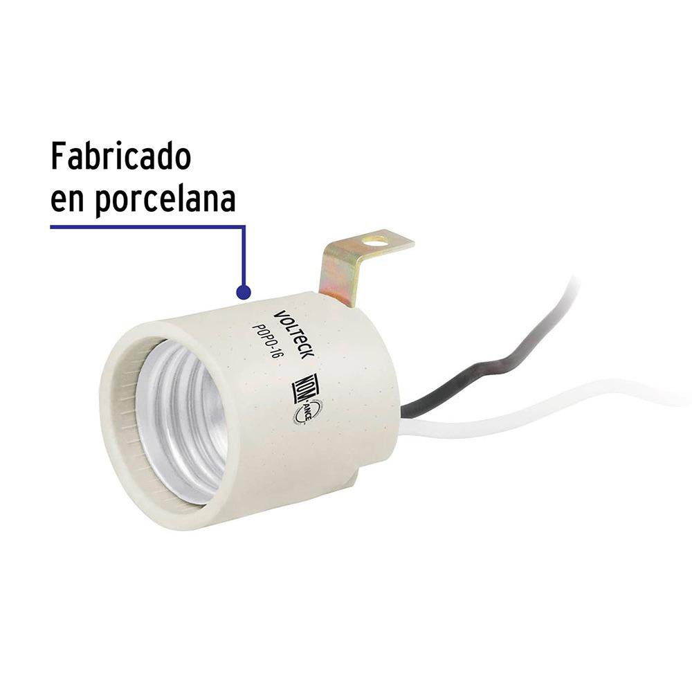 Socket E27 Con Soporte De Interior - Volteck - Cemaco
