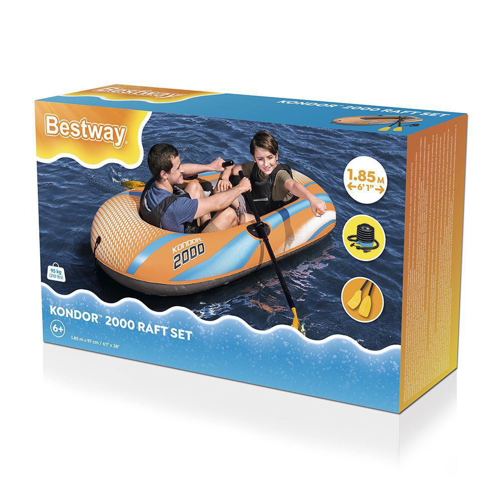 Balsa Con Remos Para 2 Personas 185x97 Cm - Bestway - Cemaco