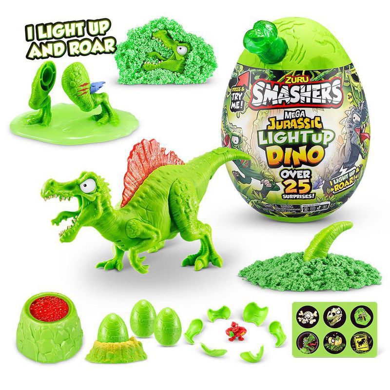 Smashers Mega Jurásico Lightup Dino Diseños Surtidos - Cemaco