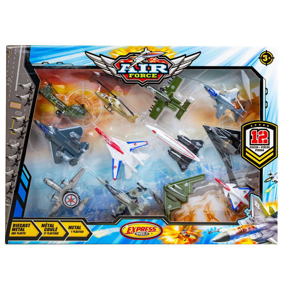 Set De Aviones 12 Pzas - Express Wheels - Cemaco