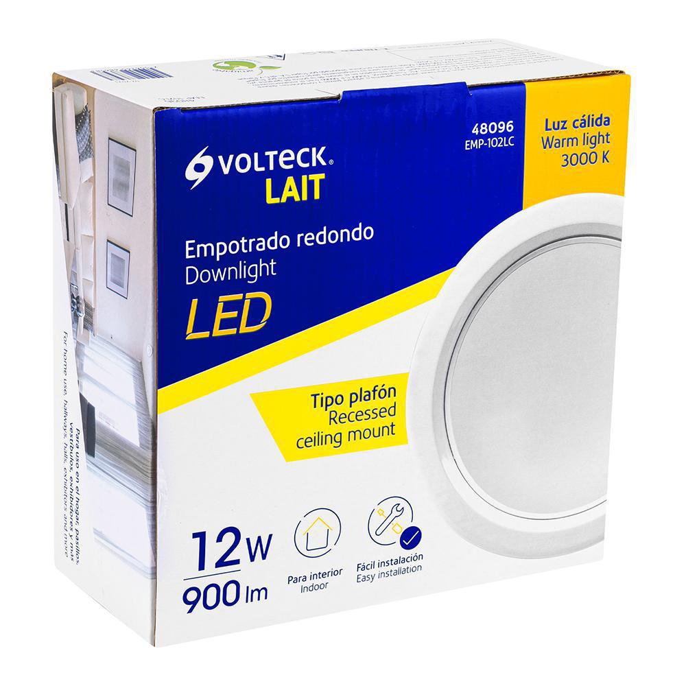 Lámpara LED Redonda Empotrable 12 W - Cemaco